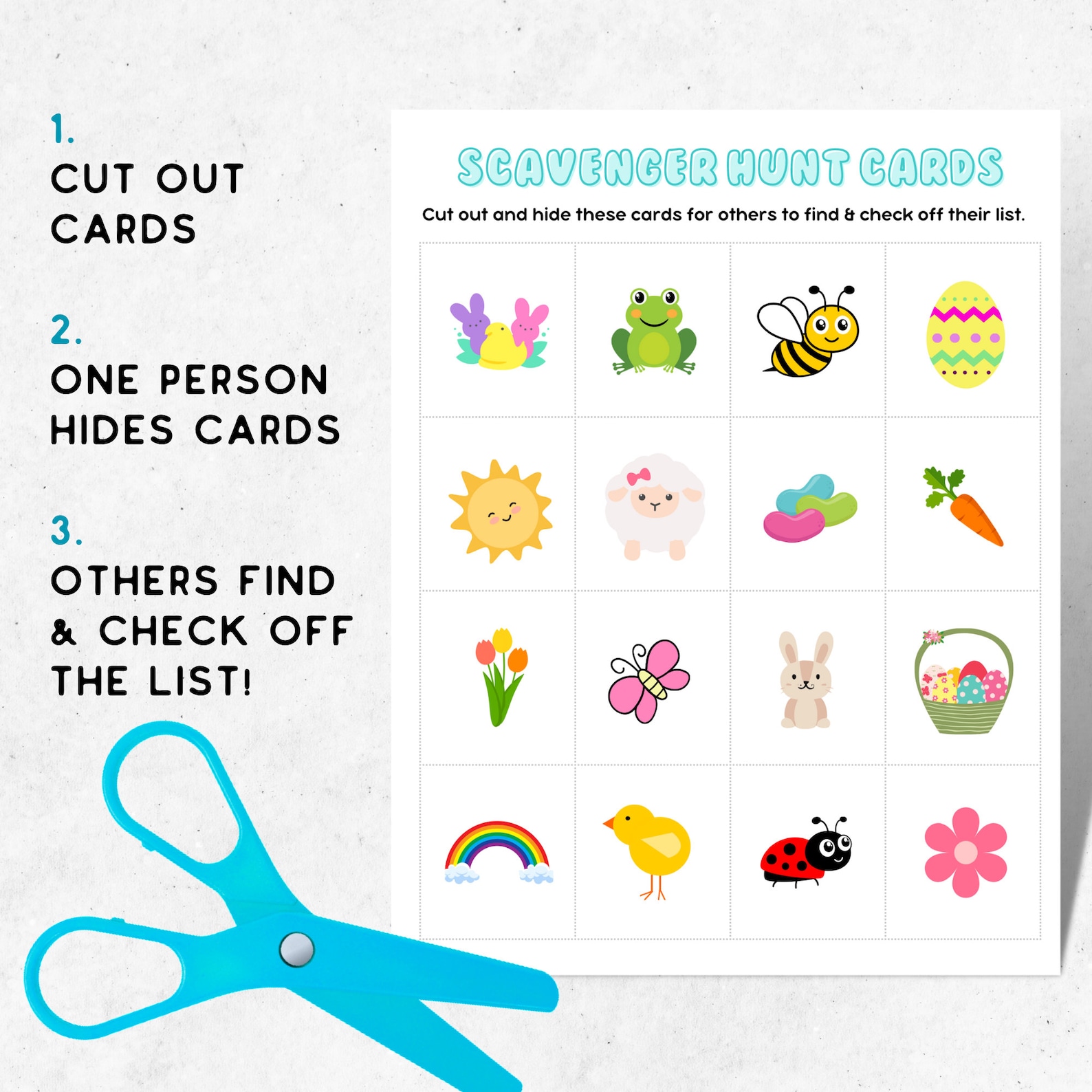 Easter Scavenger Hunt Printable Game, Easter Games, Easter Printables ...