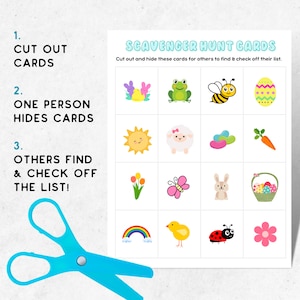 Easter Scavenger Hunt Printable Game, Easter Games, Easter Printables ...
