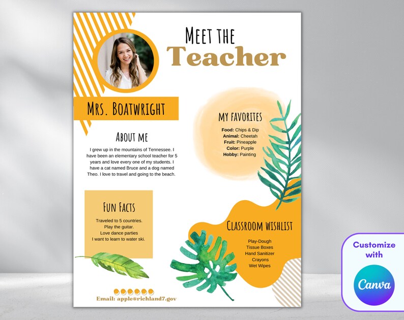 Boho Meet the Teacher Template Bundle, Meet the Teacher Editable ...