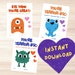 Printable Classroom Valentine's Day Cards for Kids, Monster / Alien ...