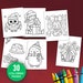 30 Christmas Coloring Pages for Kids Printable Bundle, Christmas ...