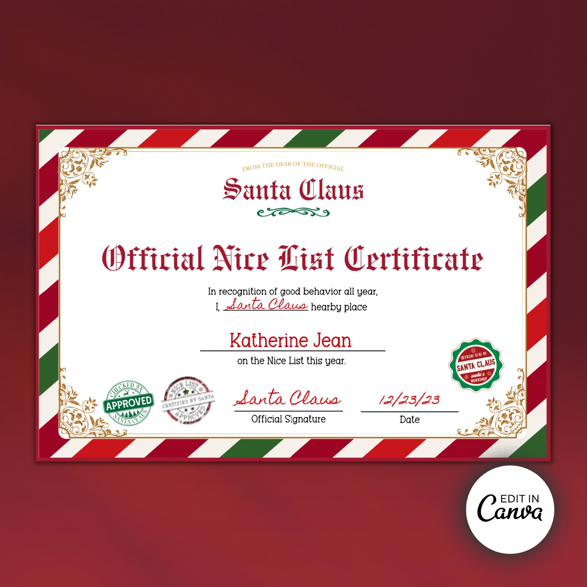 Editable Santa Letter Template Bundle - Letter From Santa, Letter to ...
