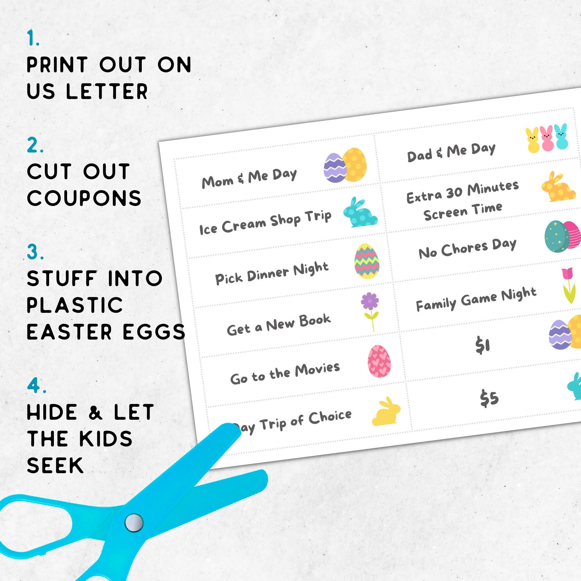 Editable Easter Egg Coupons, Easter Coupon Book, Egg Fillers for Kids ...