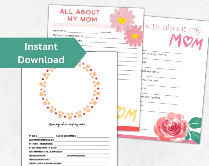 Mother's Day Printable Activity - How Well Do You Know Mom Quiz ...