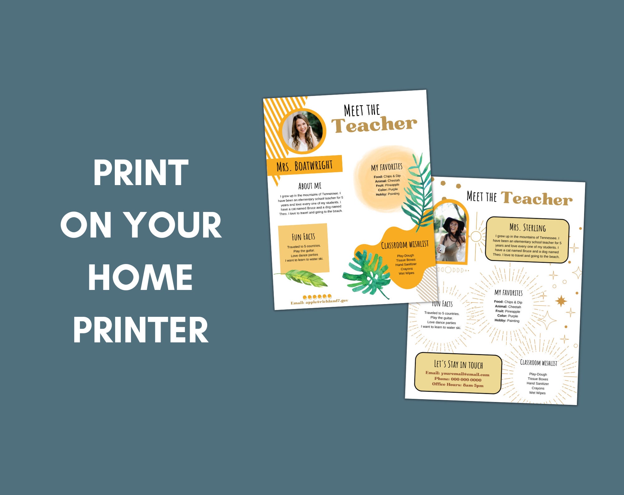 Boho Meet the Teacher Template Bundle, Meet the Teacher Editable ...