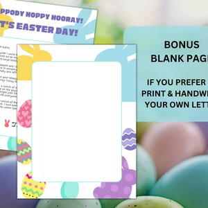 Editable Easter Bunny Letter Template, Easter Bunny Letter to Child ...