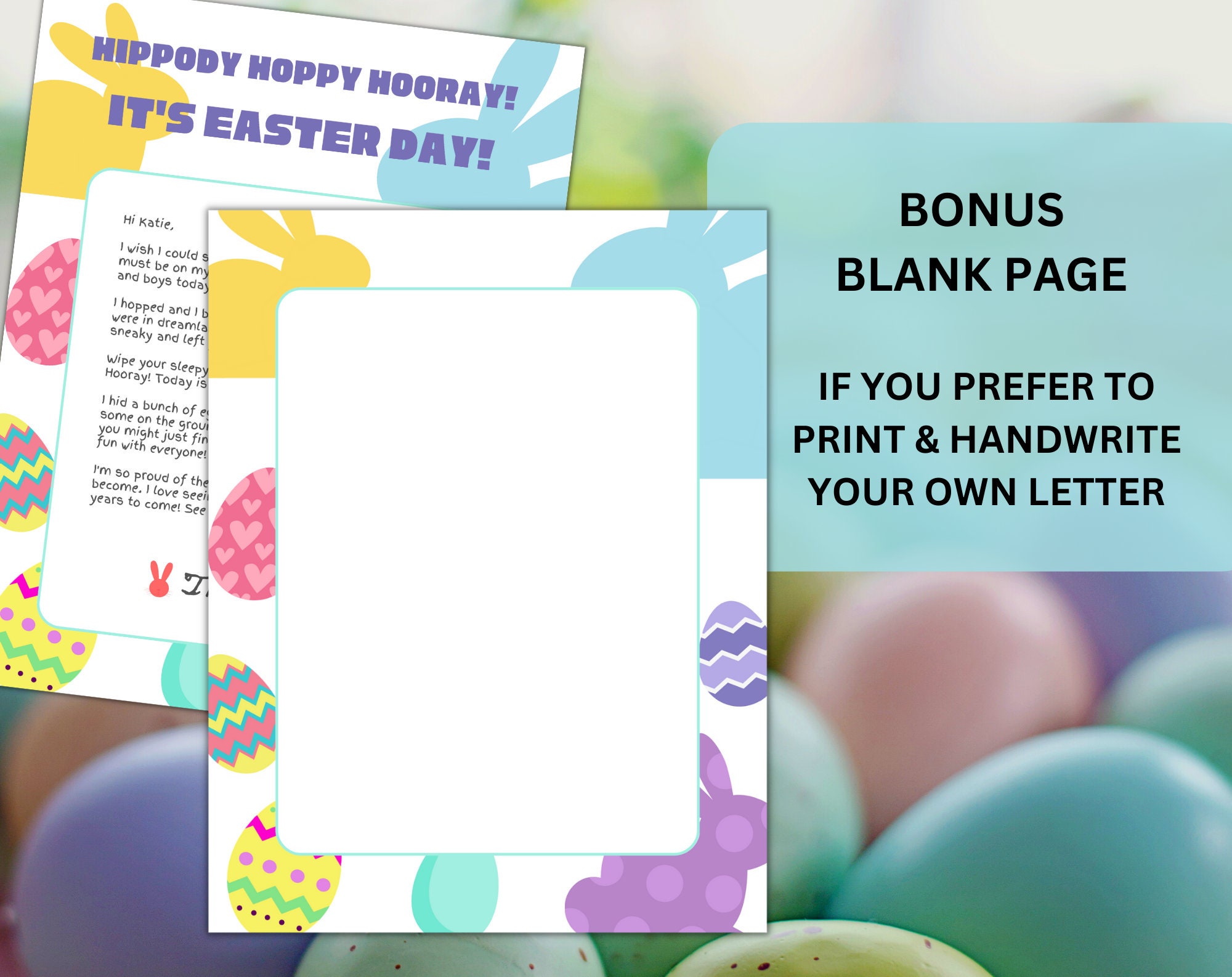 Editable Easter Bunny Letter Template Easter Bunny Letter to - Etsy