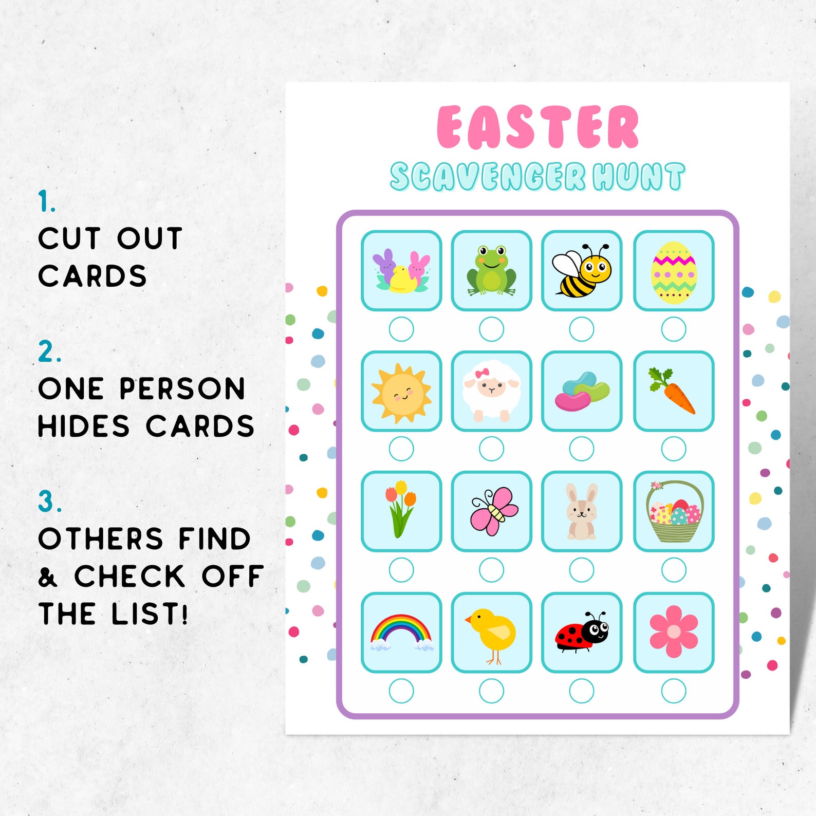 Easter Scavenger Hunt Printable Game, Easter Games, Easter Printables ...