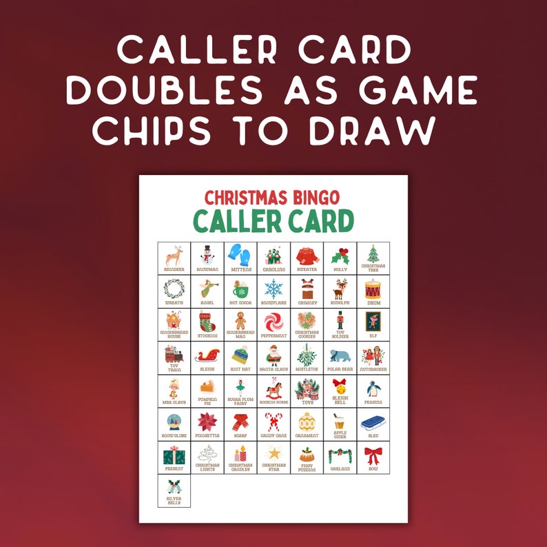 100 Christmas Bingo Cards Printable Game for Kids and Adults, Christmas ...