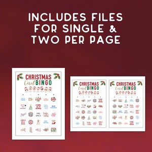 100 Christmas Carol Bingo Cards Printable Game for Kids and Adults ...