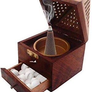 Handmade Wooden Loban Burner Cone Incense Burner Incense - Etsy
