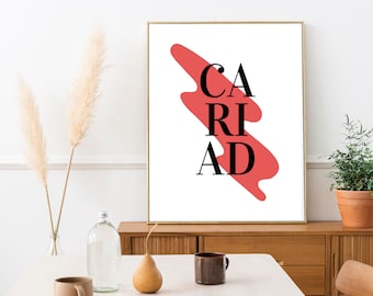 Welsh Cariad Print, Wedding Gift, New Home Gift, Wedding Print and ...