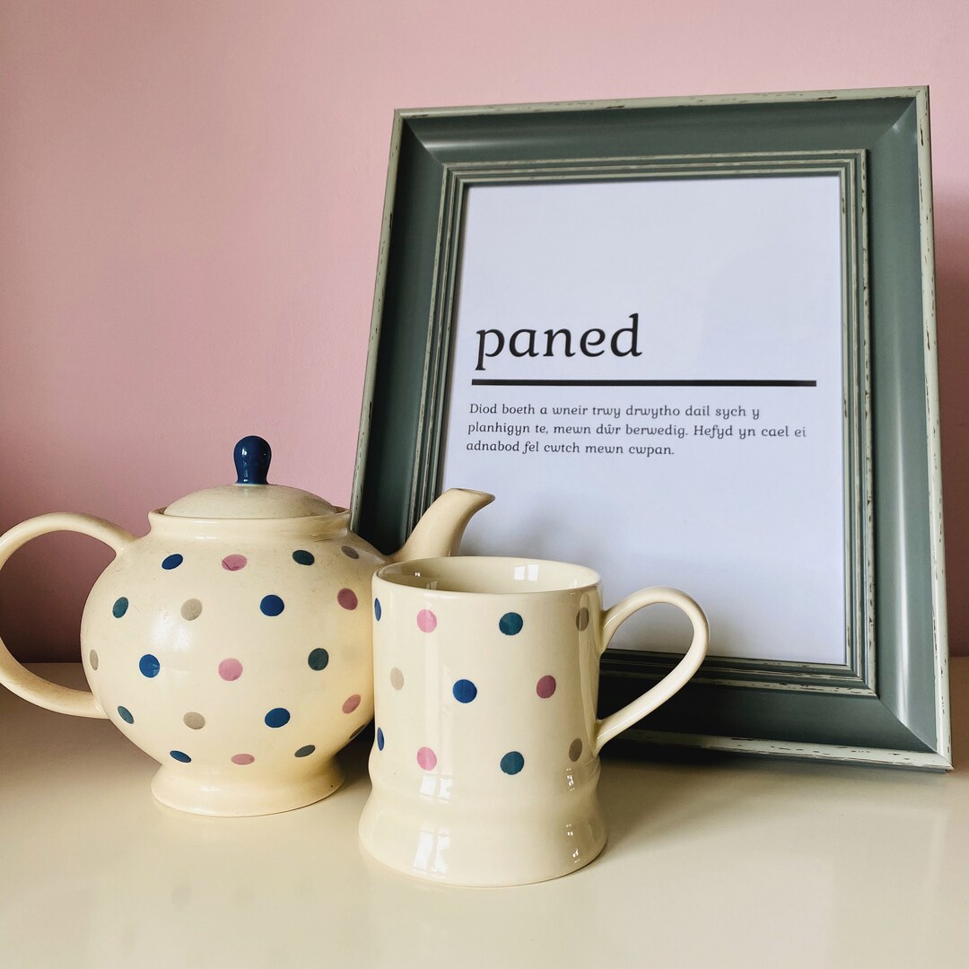 Paned/Cuppa Welsh/English language print - Etsy.de