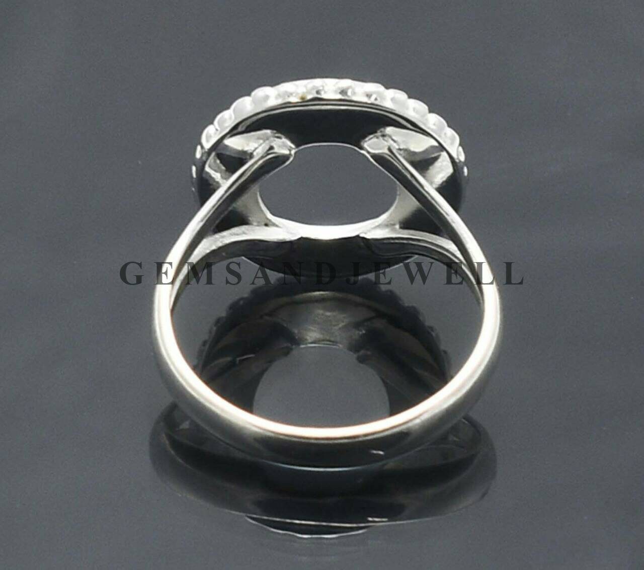 Round Bezel Cup Blank Split Shank Band Ring 925 Sterling Silver 3mm ...