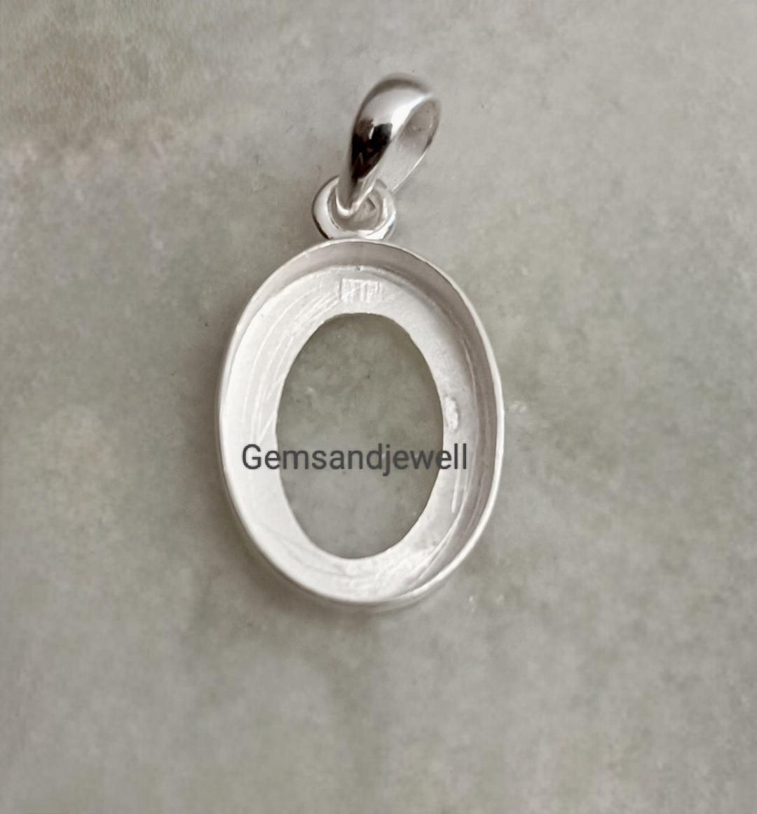 925 Sterling Silver Oval Bezel Open Back Pendant Collet, 4x4mm-25x25mm ...