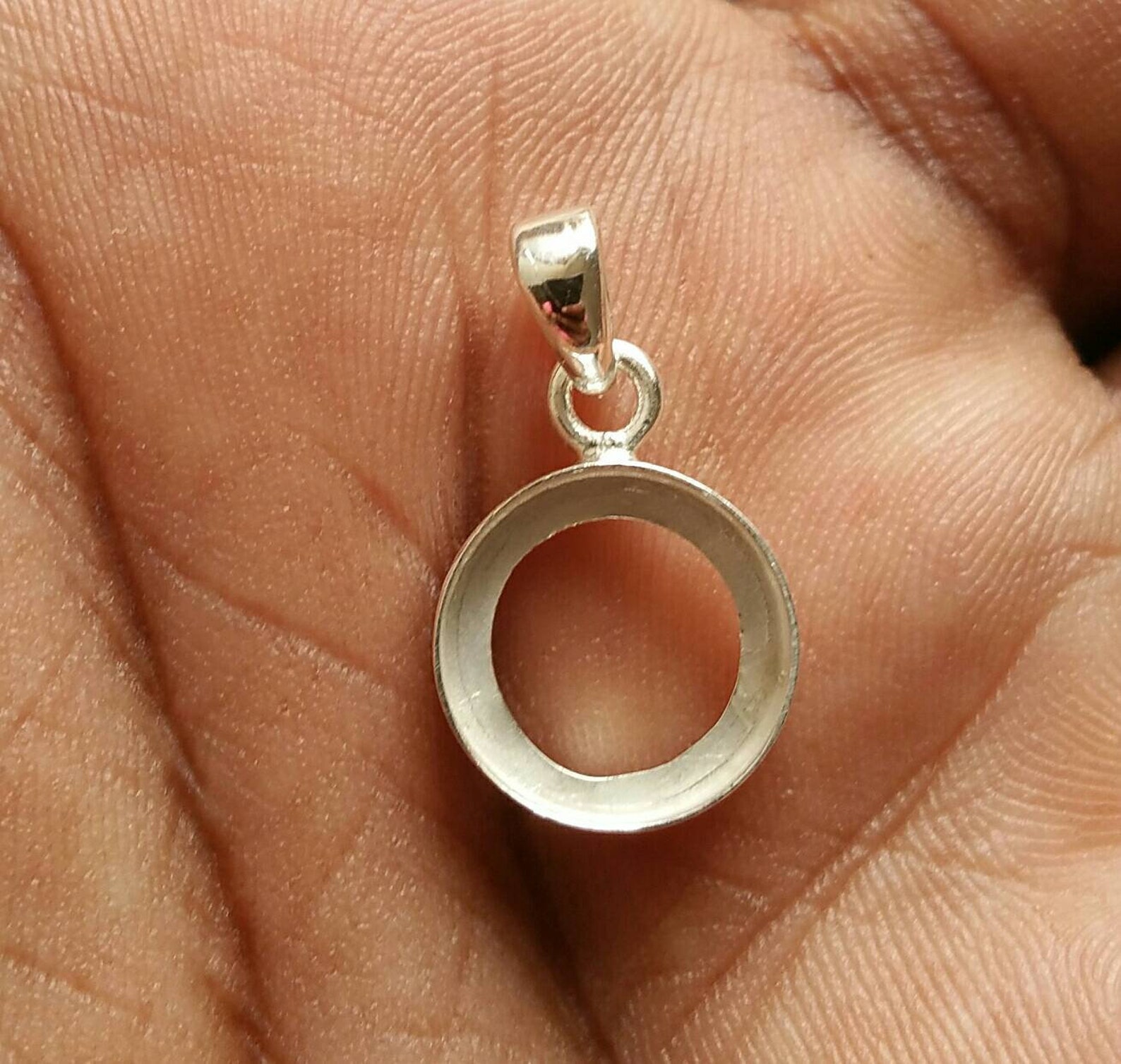 925 Sterling Silver Round Bezel Cup Blank Pendant Collet 3mm- 30mm ...