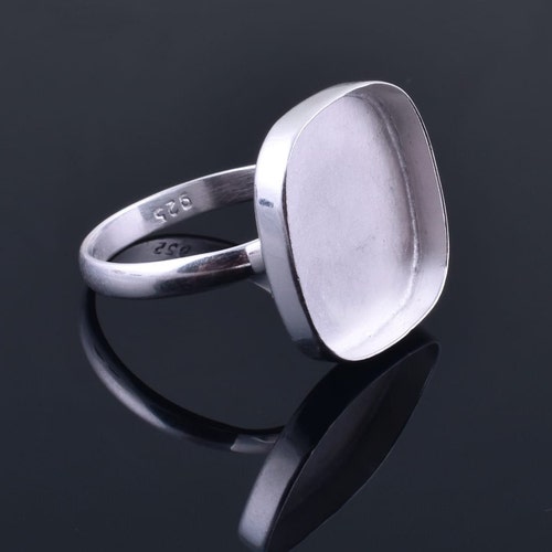 925 Sterling Silver Round Bezel Cup Blank Ring Collet Ring 3mm - Etsy