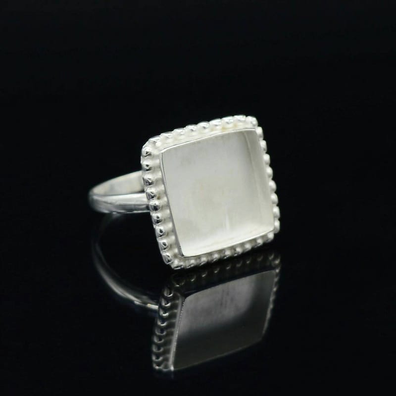 Square Cabochon Ring - Etsy