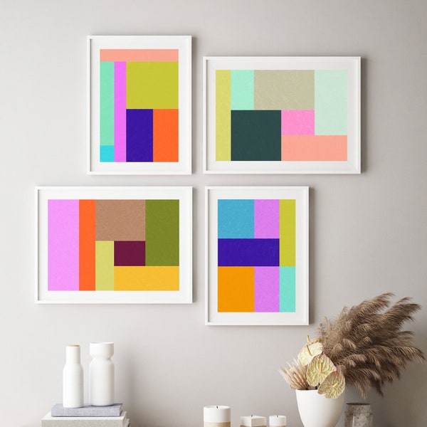 Color Block Art - Etsy