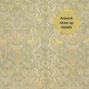 Muted Pale Green French Textile Print Downloadable Tribal - Etsy