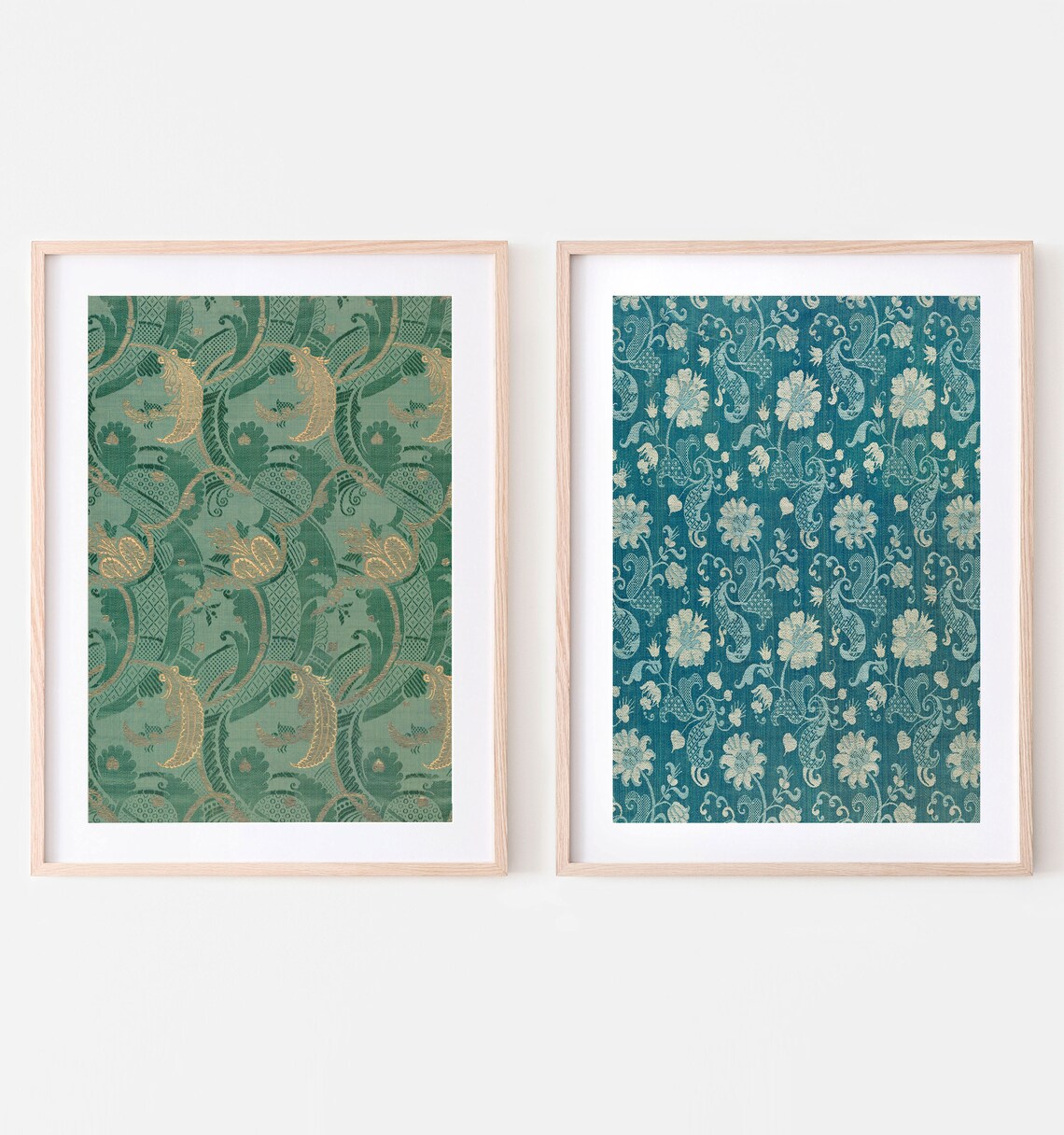 Bright Patterned Gallery Wall Set - Printable Colourful Textile Art ...