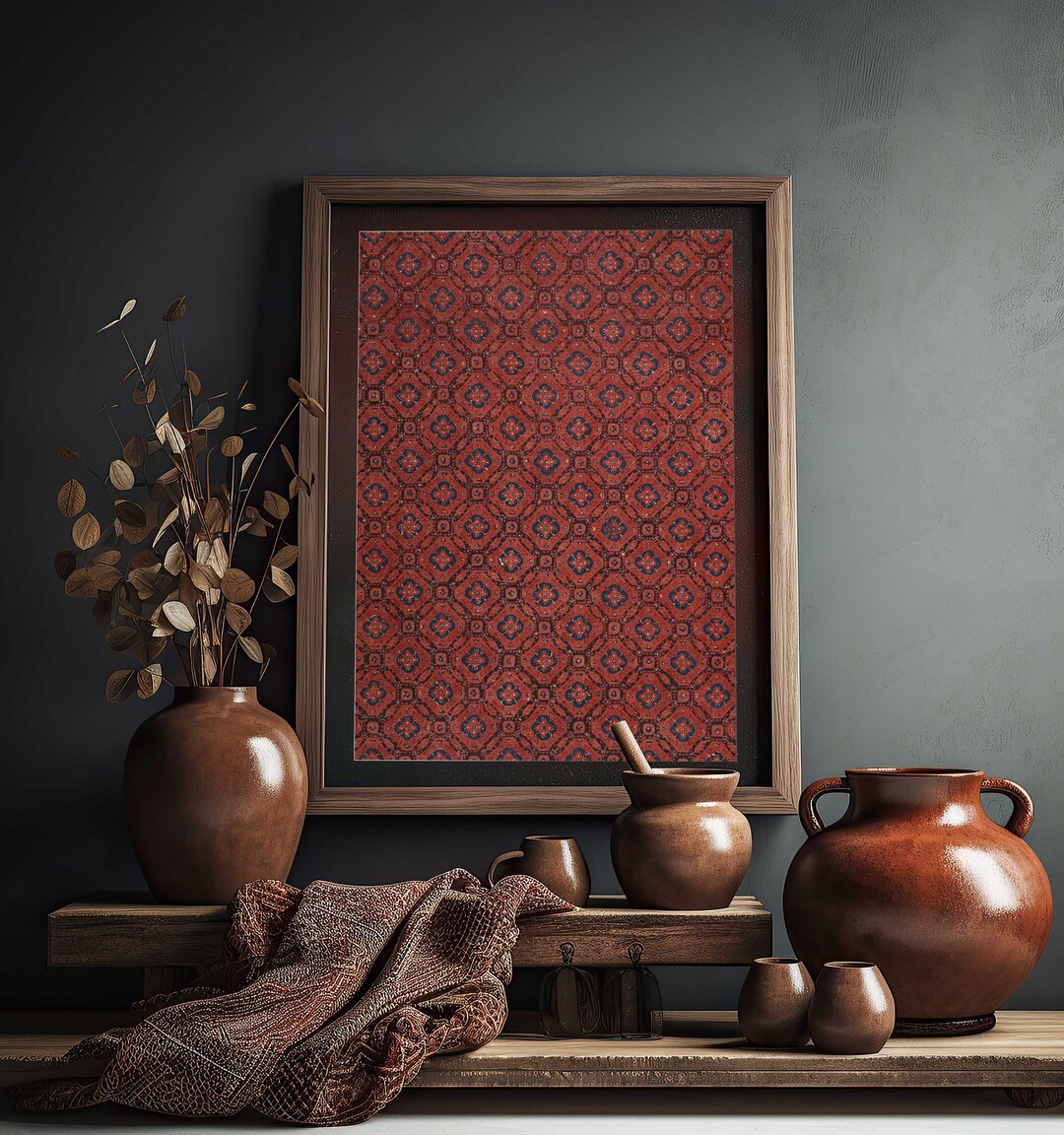 Moody Fall Wall Art Printable, Autumn Aesthetic Rug Pattern Prints ...