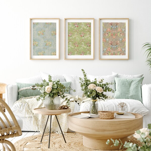 French Country Blue Prints - Etsy