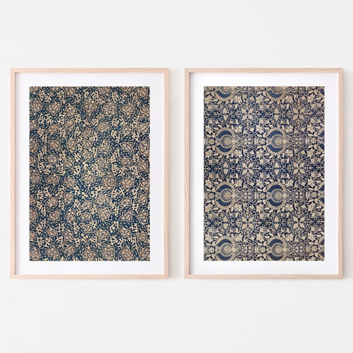 Vintage Batik Gallery Wall Prints Set of 8 Downloadable - Etsy