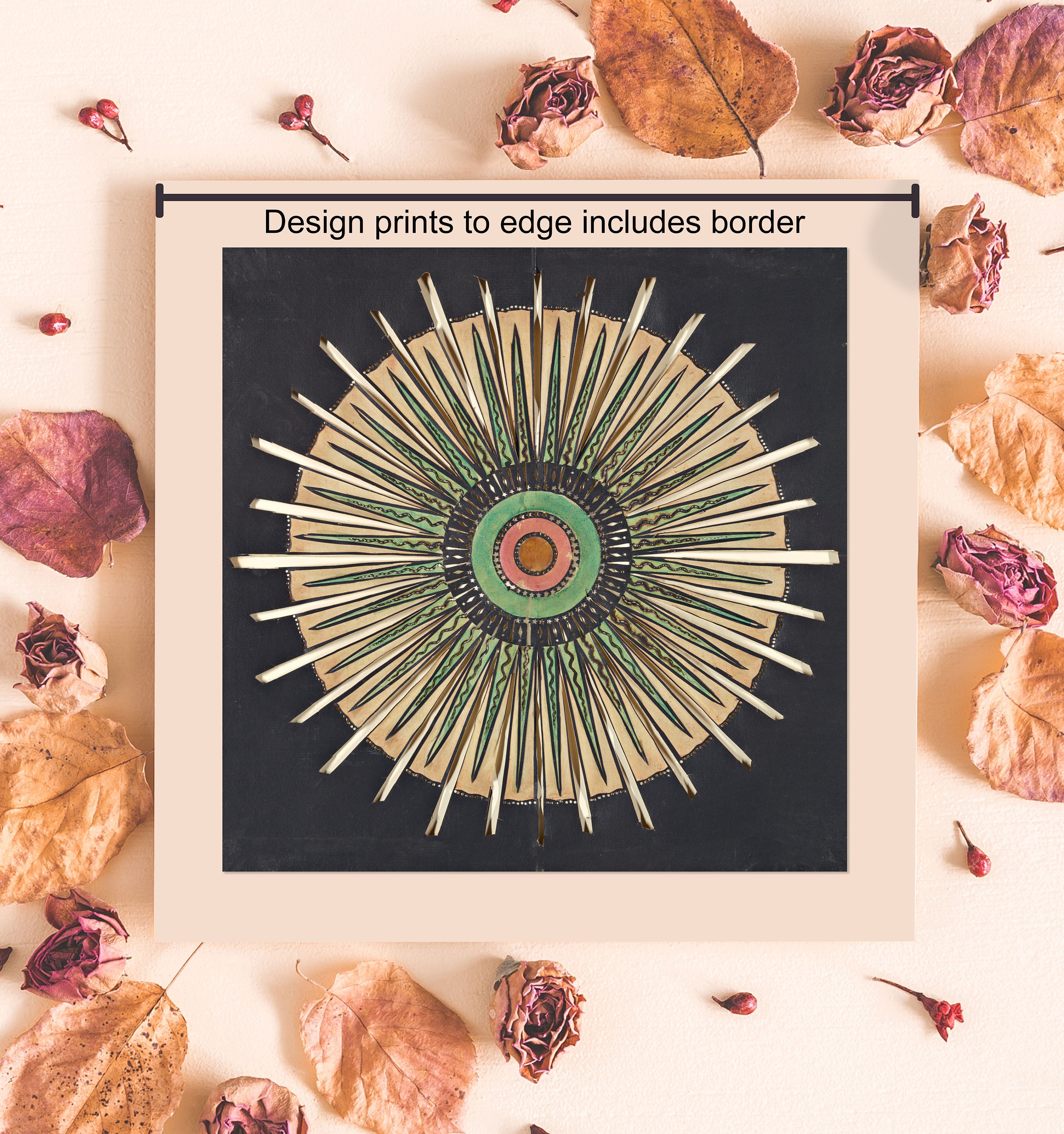 Vintage Circular Star Pattern Printable Wall Art Mandala on | Etsy