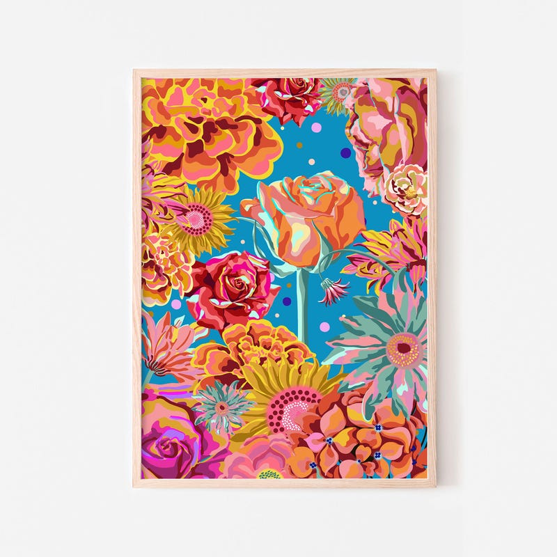 Bright Flowers - Etsy