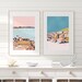 Pastel Pink Light Blue Retro Travel Poster, Australia Beach Printable ...