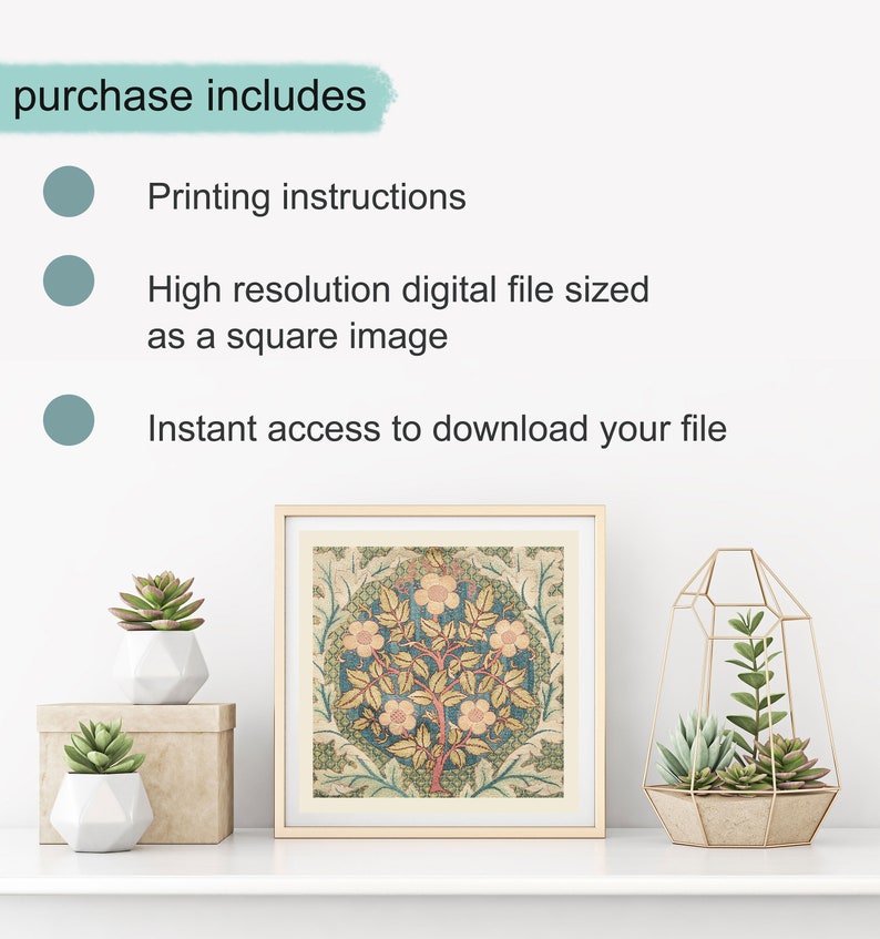 Tree Design Antique Tapestry Wall Printable Downloadable - Etsy