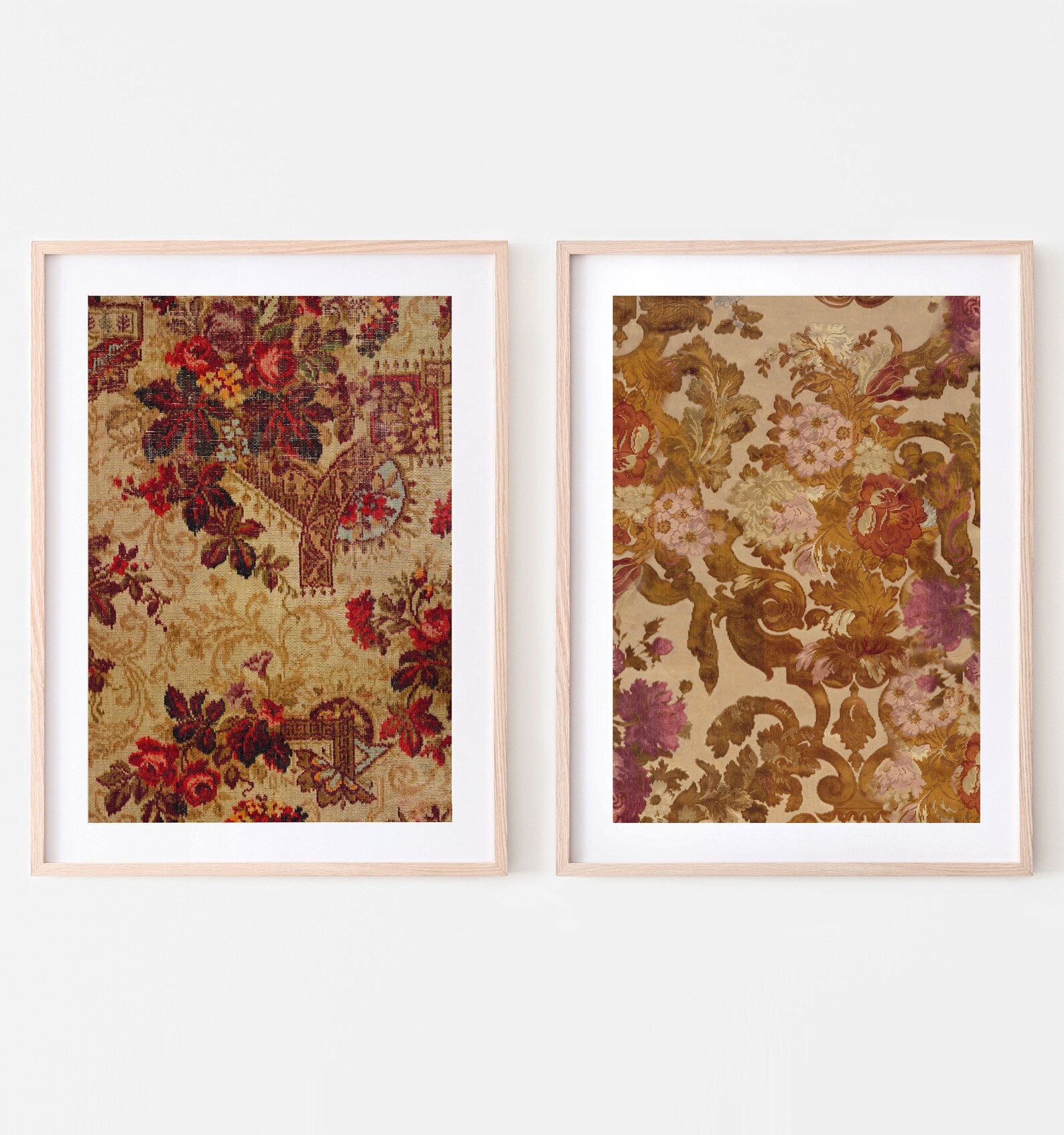 Printable Tapestry Red Gallery Wall Set Warm Tones - Etsy