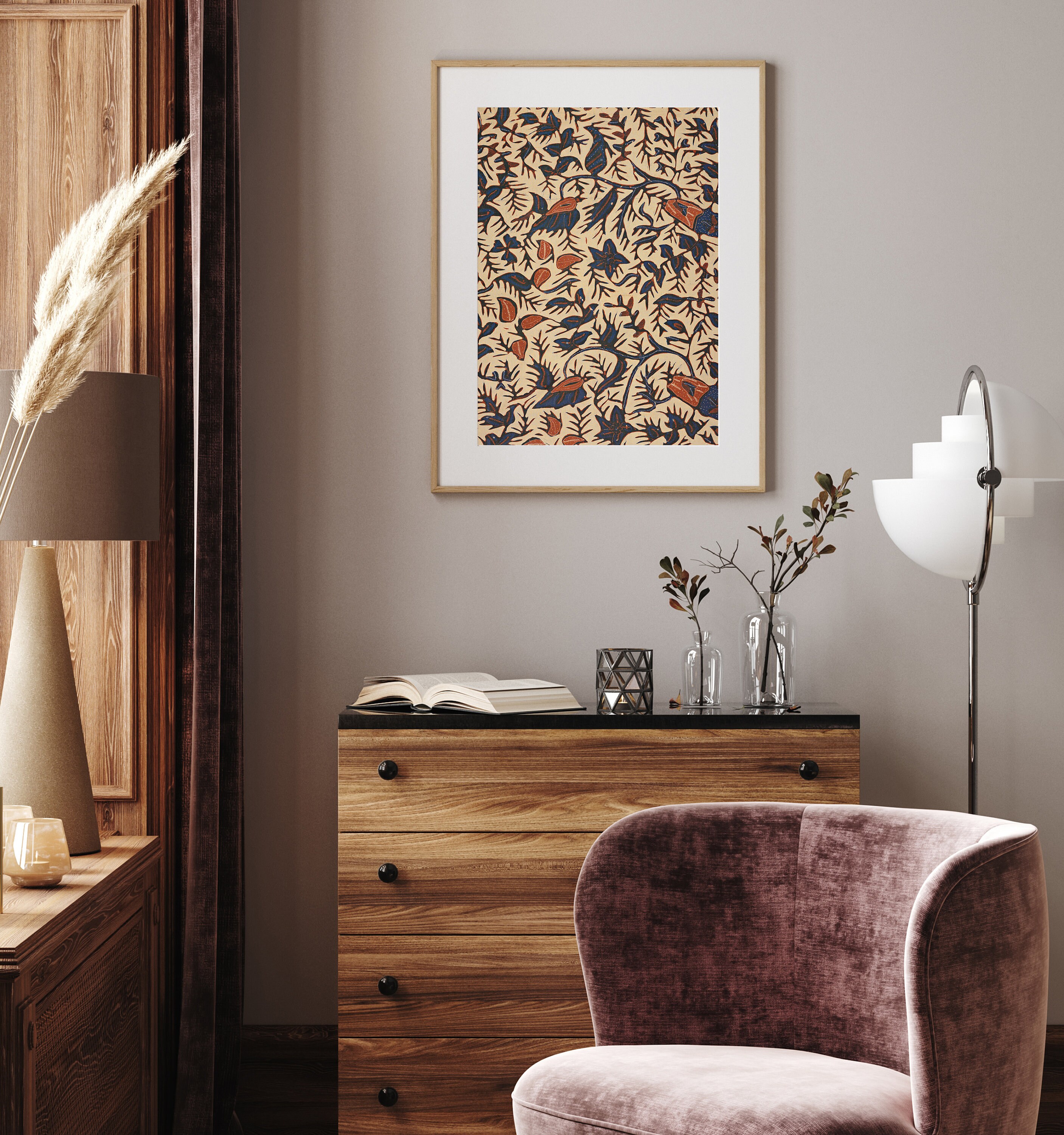 Batik Wall Art Downloadable Print Traditional Tribal Pattern - Etsy