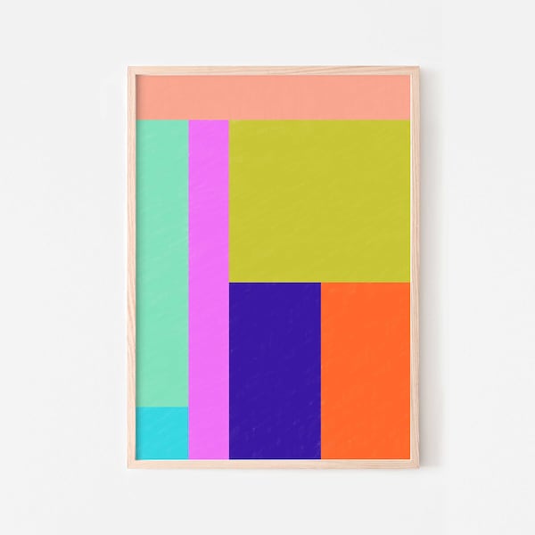 Colorblock Art - Etsy