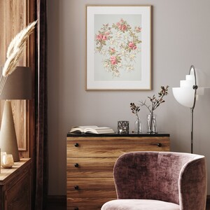Vintage Rose Painting Shabby Chic Decor Downloadable Print Printable ...