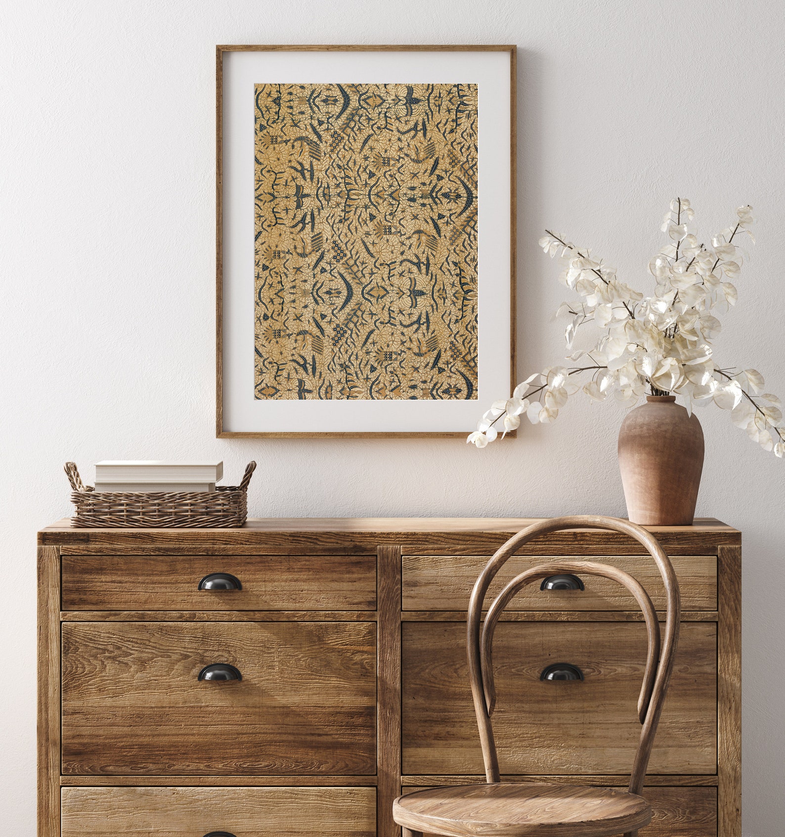 Tan Batik Pattern Textile Downloadable Print Printable - Etsy