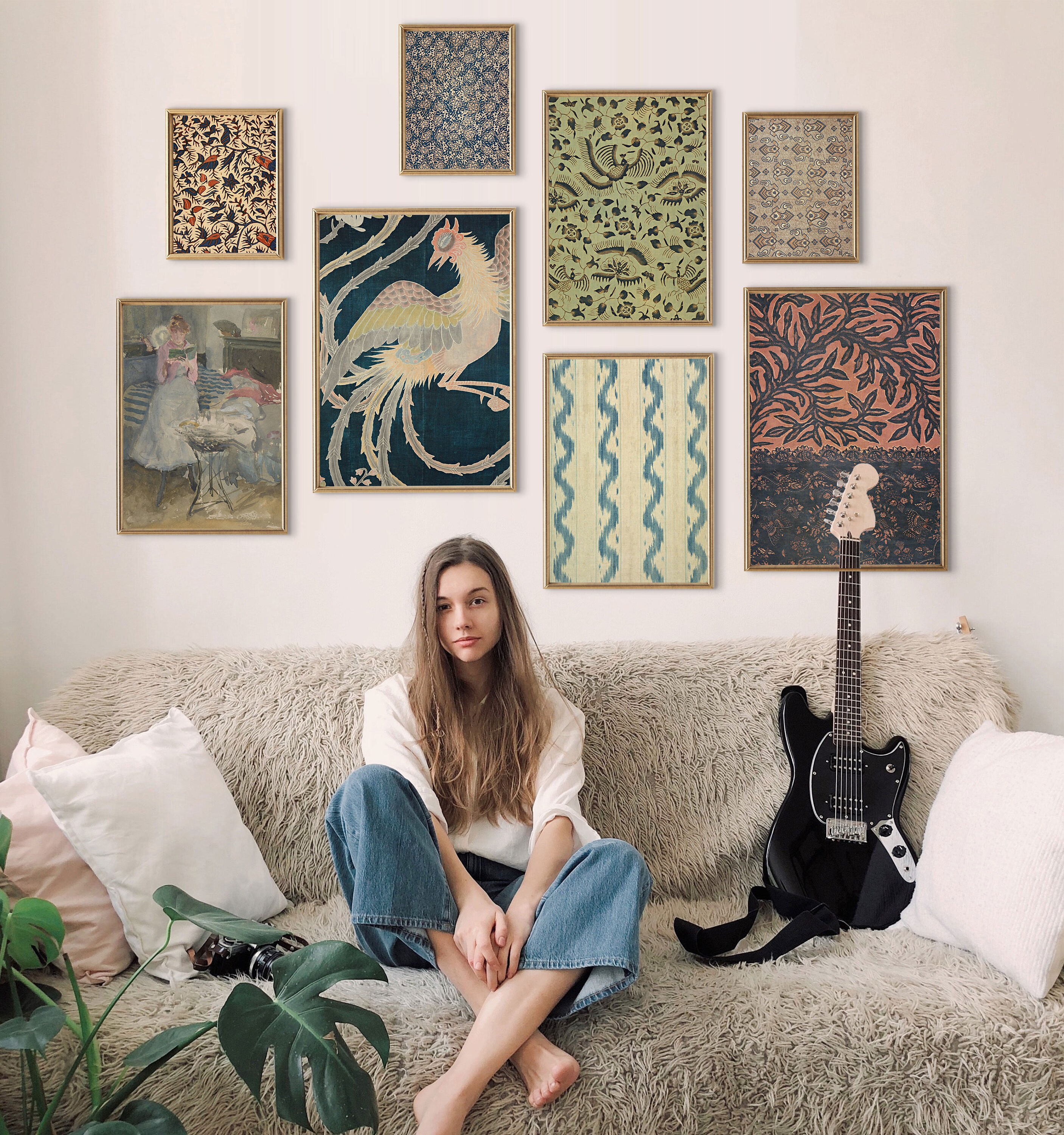 Vintage Batik Gallery Wall Prints Set of 8 Downloadable - Etsy