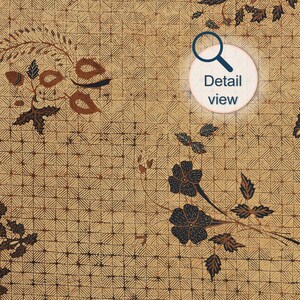 Golden Brown Batik Fabric Wall Art - Set of 4 Indonesia Tribal Posters ...