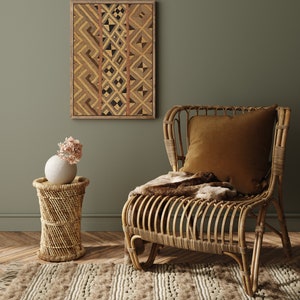 African Tribal Artwork Fabric Wall Art, Downloadable Print, Vintage ...