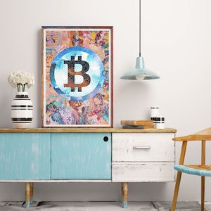 Bitcoin Poster Downloadable Print, Crypto Wall Art Home Office Decor ...