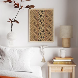 African Tribal Artwork Fabric Wall Art, Downloadable Print, Vintage ...