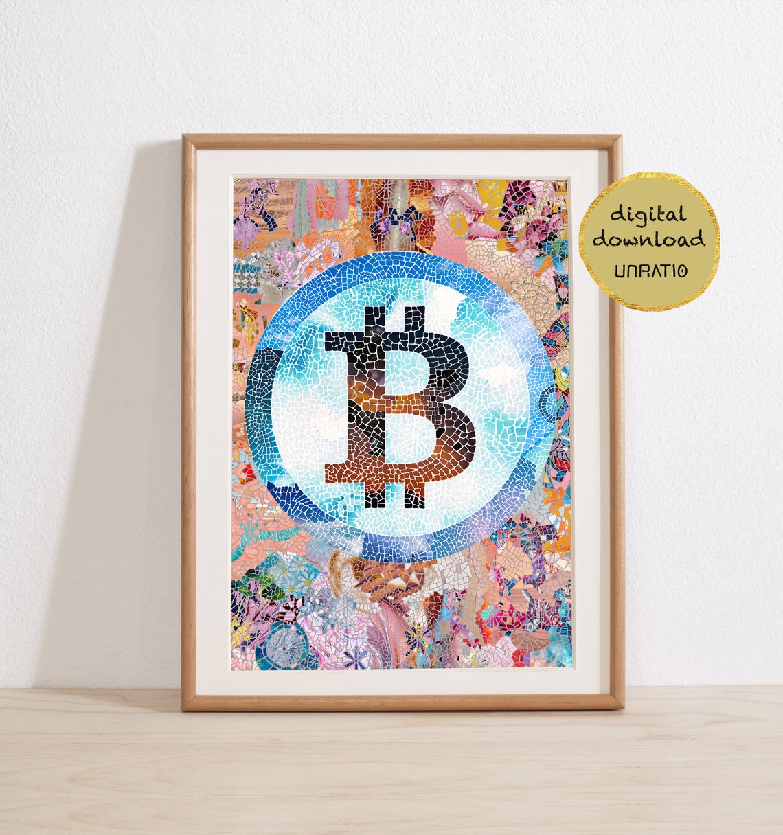 Bitcoin poster downloadable print Crypto wall art home | Etsy