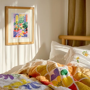 Matisse Style Colorful Plants Illustration in Primary Colors, Fauvism ...