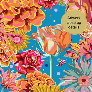 Bright Flowers Downloadable Print Modern Colorful Wall Art Prints Boho ...