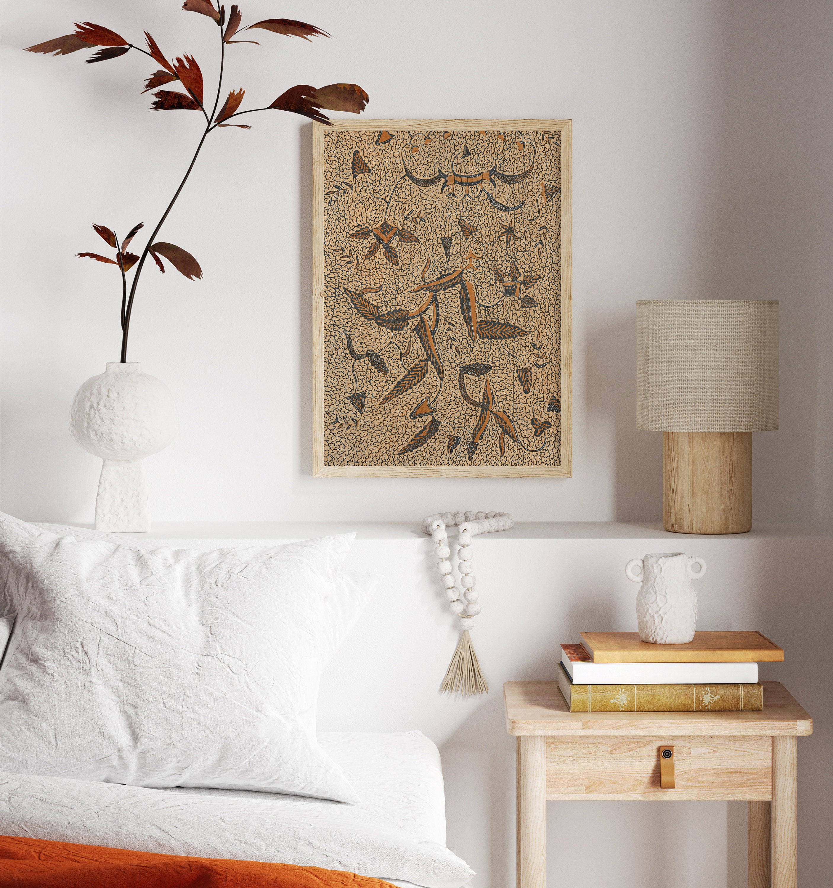 Natural Colours Batik Art Downloadable Print Vintage Textile | Etsy