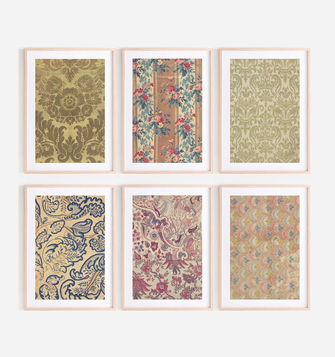 Gallery Wall Set of 6 Antique Tapestry Prints Printable Wall Art French ...