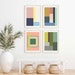 Retro Color Block Art Set of Four Downloadable Art Prints - Etsy