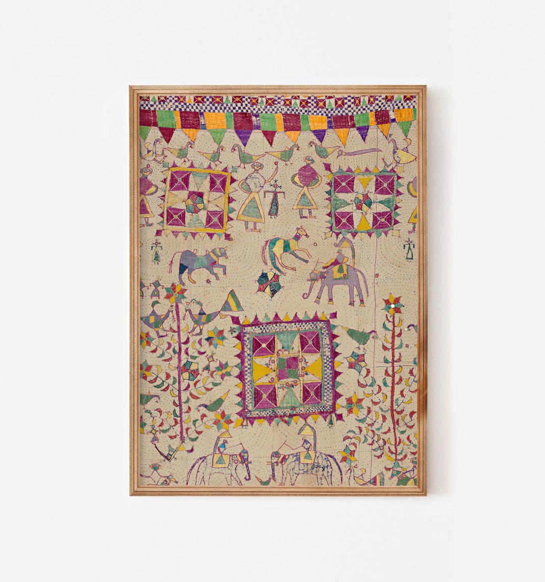 Vintage Kantha Textile Wall Art Downloadable Print Printable - Etsy