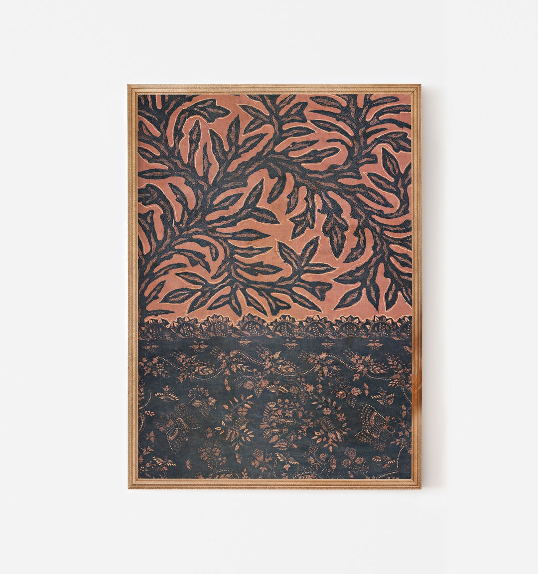 Batik Terracotta Wall Art Downloadable Art Print Earthy Tones Printable ...